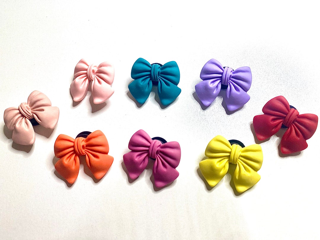Bow Croc Charms • Cute Bow Croc Charms • Kawaii Bow Shoe Charms • Pink ...