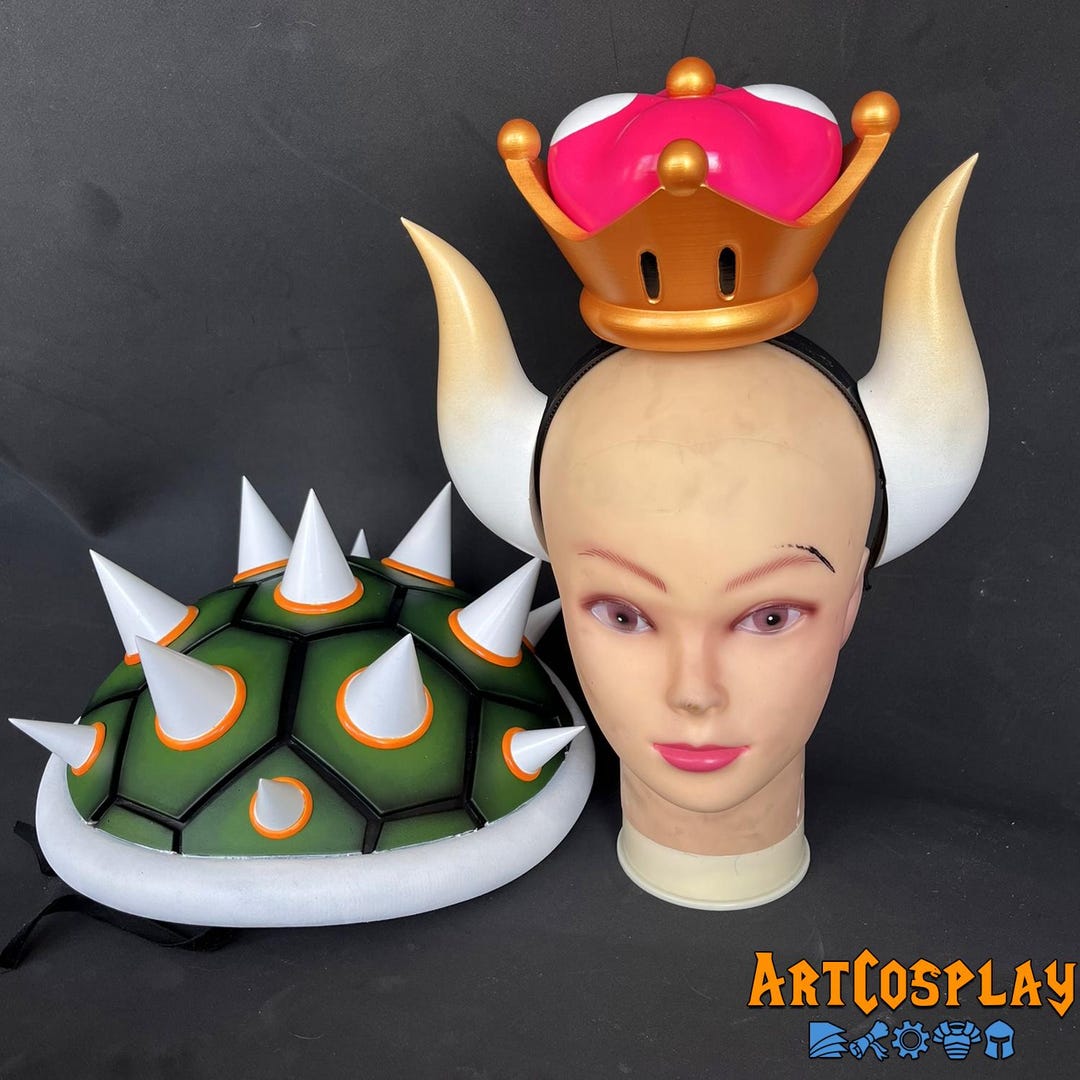 Cosplay Bowsette Shell, Crown, and Horns. Custom Cosplay Eva Foam Props ...