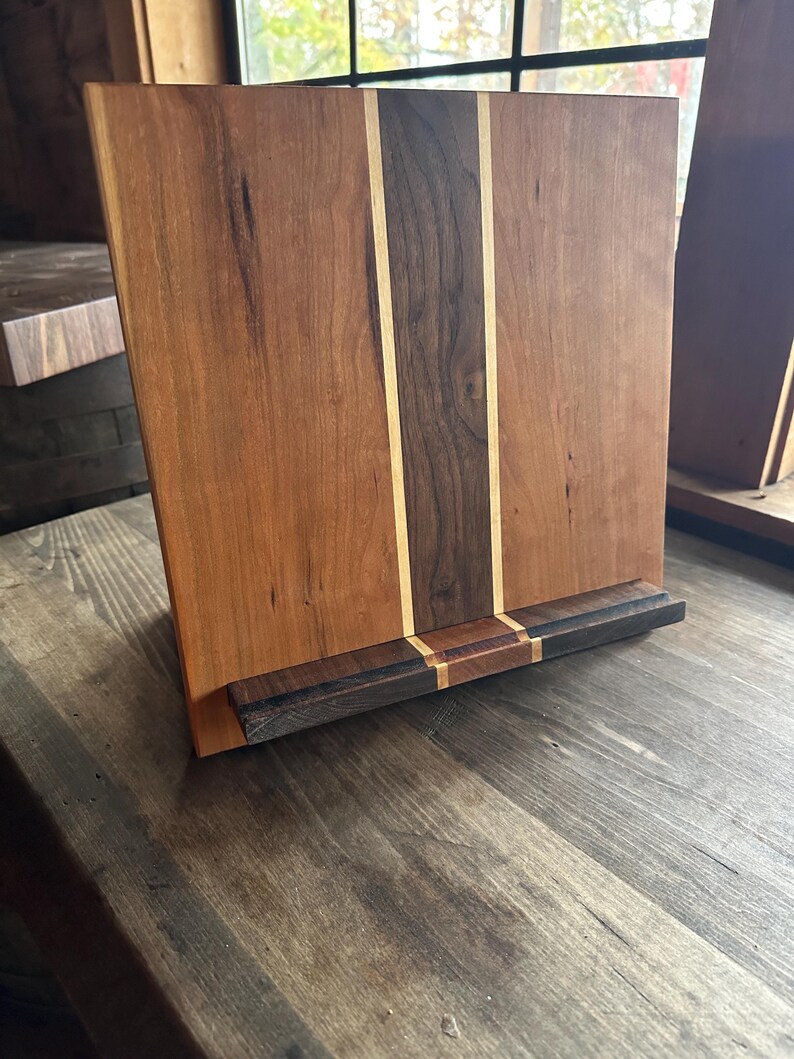 Handmade Wooden Walnut/maple Collapsible Cookbook/ipad/iphone Stand - Etsy