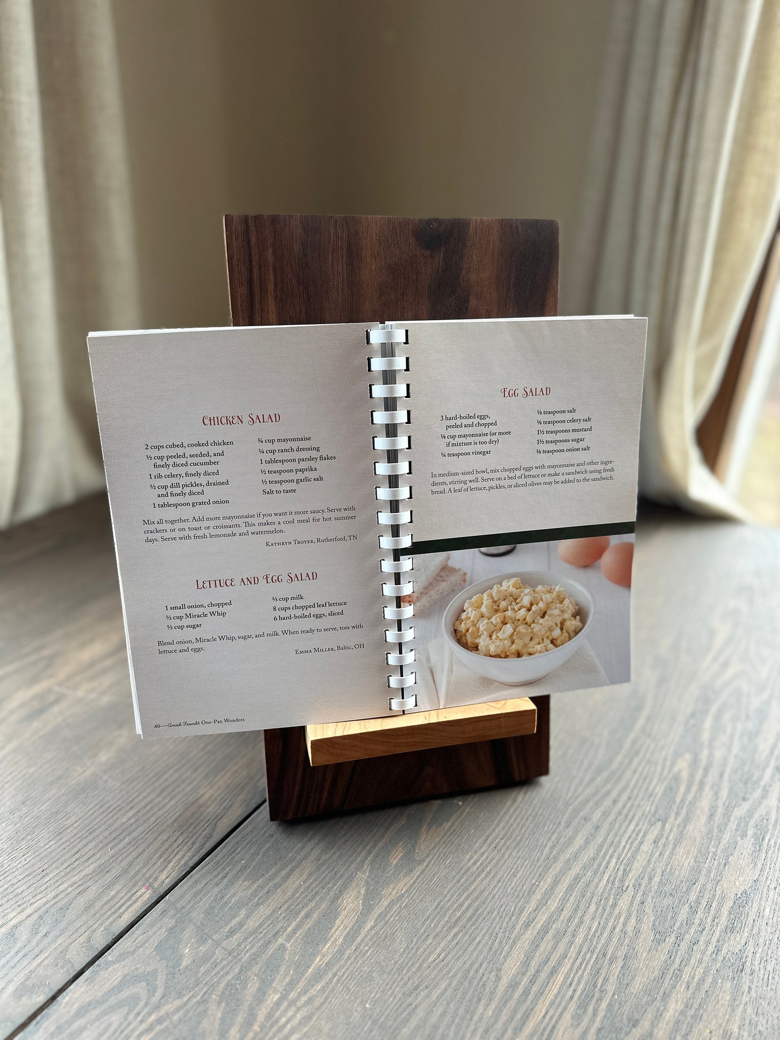 Handmade Wooden Walnut/maple Collapsible Cookbook/ipad/iphone Stand - Etsy