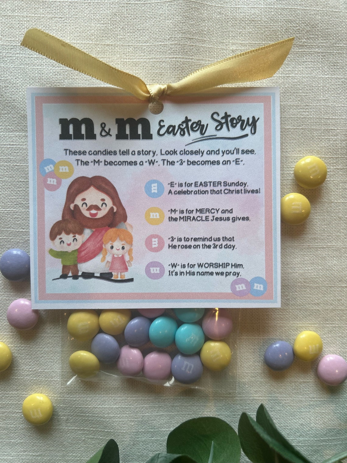 Easter Tag | "m&m Easter Story" | Printable | Instant Download - Etsy
