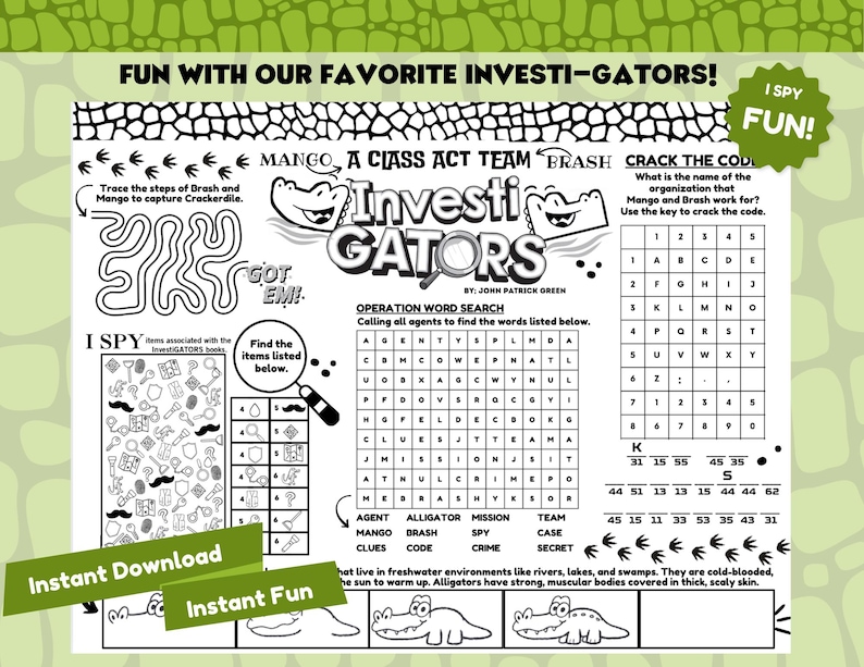 Investi-gators Activity Sheet | Printable | Instant Download - Etsy