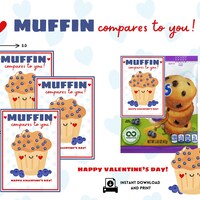 Muffin Compares to You Chocolate Chip Valentine's Day Muffin Shaped Tag ...