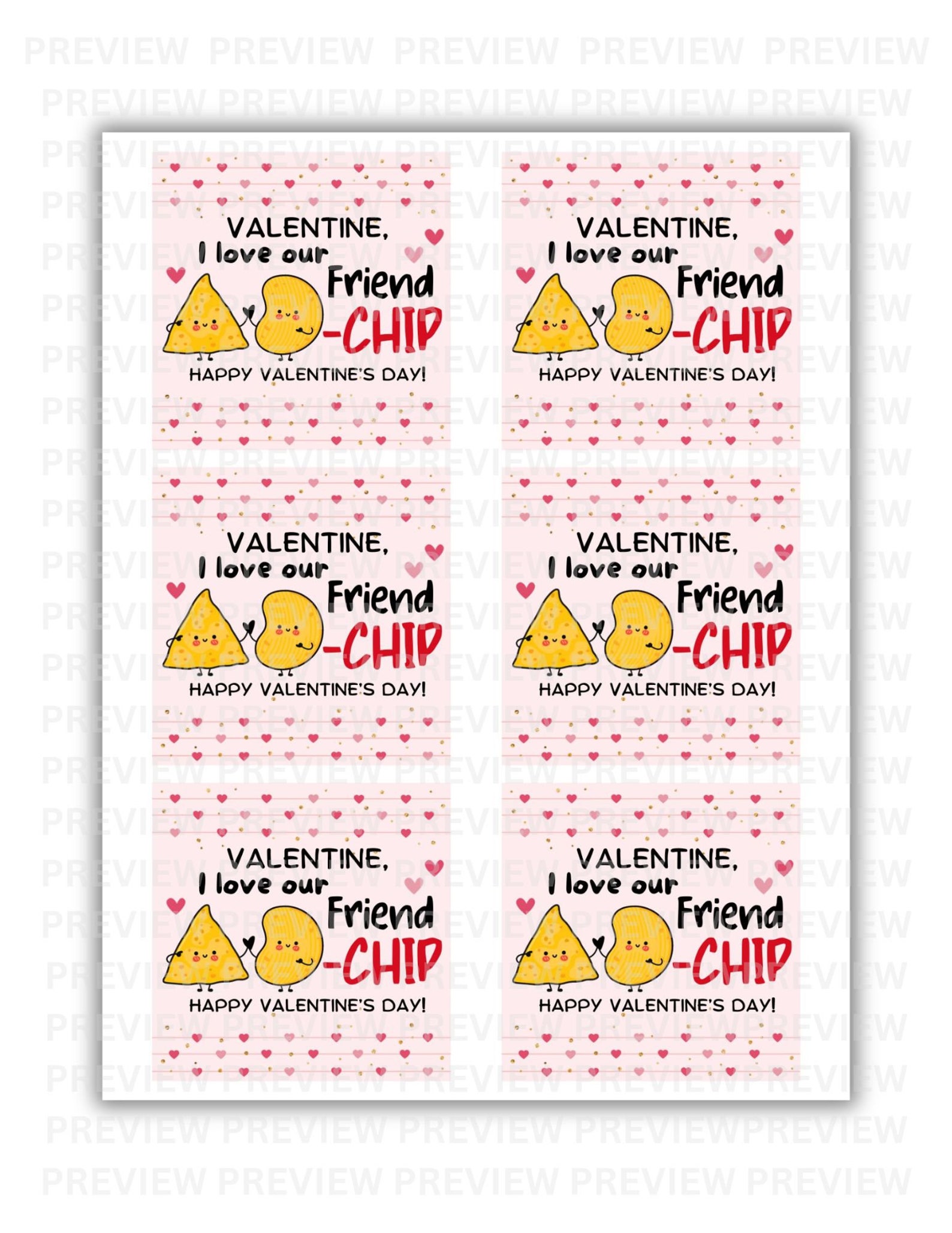 Chip Valentine | Printable | Instant Download - Etsy