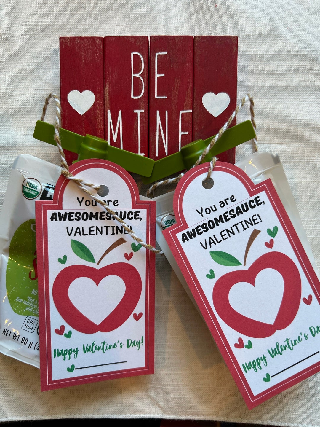 Applesauce Valentine | Printable | Instant Download - Etsy
