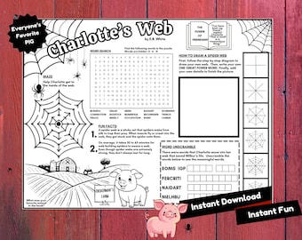 Charlotte's Web Printables, Classic Book Art, Charlotte's Web Lessons ...
