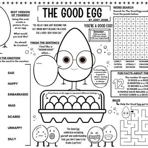 The Good Egg Activity Sheet | Printable | Instant Download - Etsy