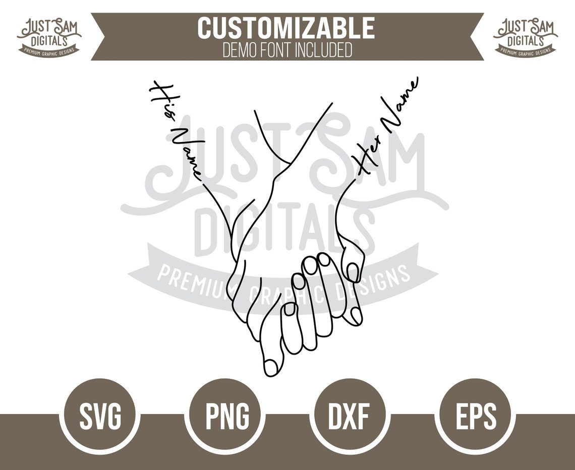 Couple Hands, Holding Hands SVG, Love, SVG Cut File, Customize With ...