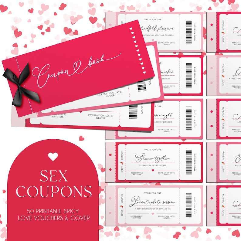 Fun and Flirty Love Coupons, Steamy Love Coupons, Spicy Printable Coupons for Couple, Best ...