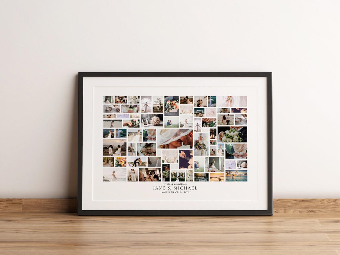 Customizable Photo Collage Template - A0 Size Canvas Poster for ...