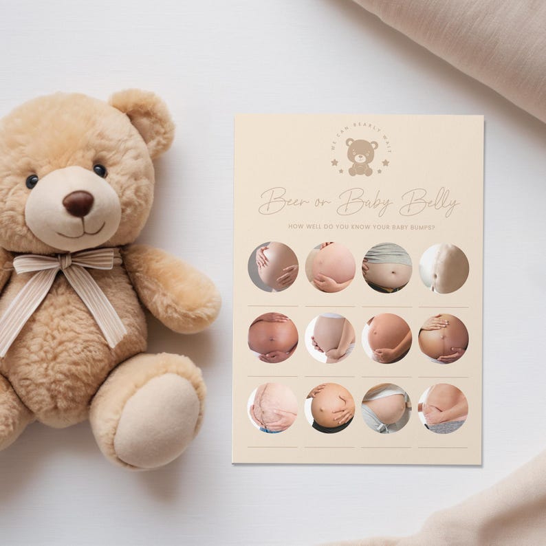 Baby or Beer Belly Game, Pregnant or Beer Belly, Baby Shower Digital ...