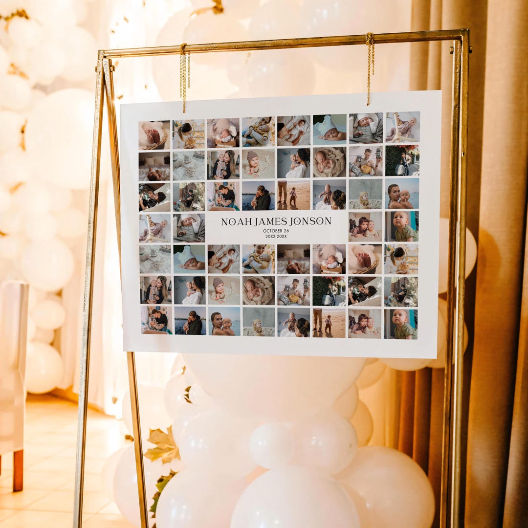 Memories Captured: 52-week Photo Collage, 24x18 Canvas Template for ...