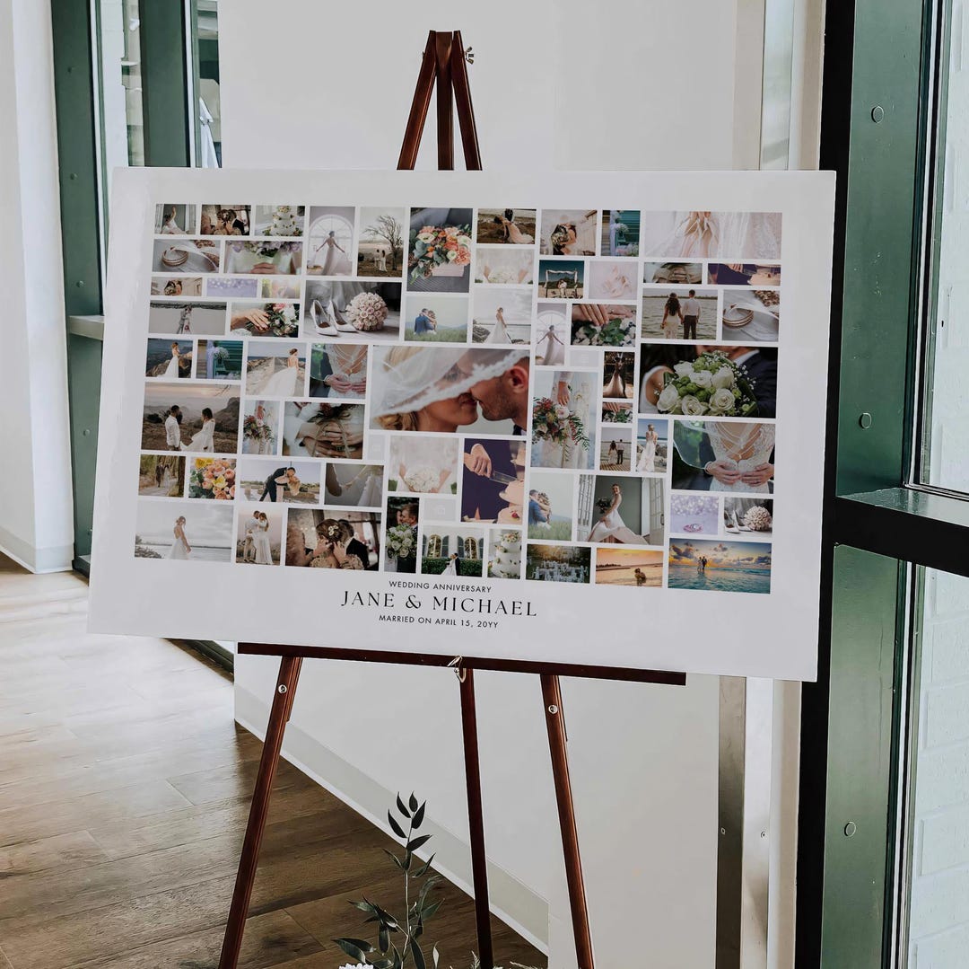 Customizable Photo Collage Template - A0 Size Canvas Poster for ...