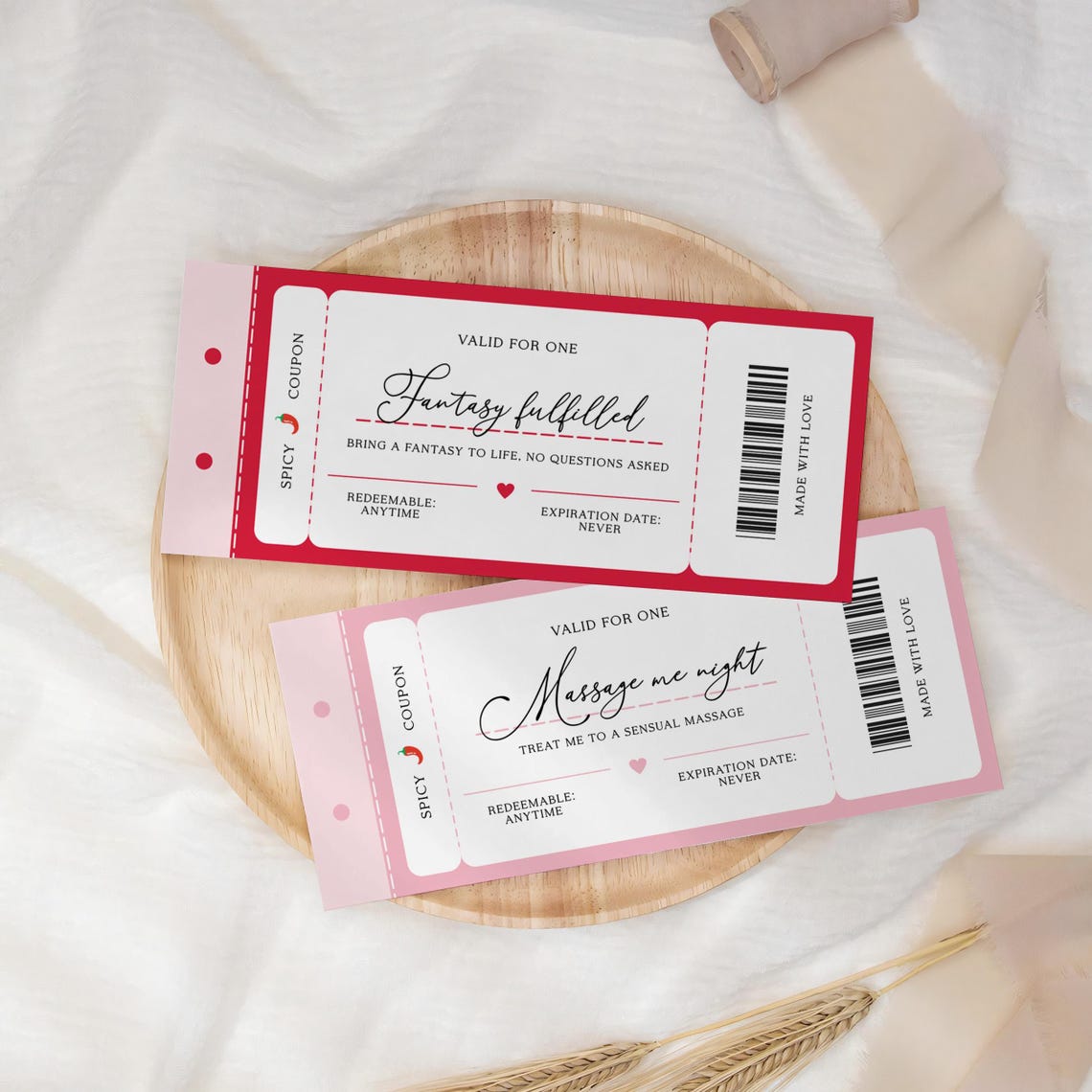 Fun and Flirty Love Coupons, Steamy Love Coupons, Spicy Printable ...