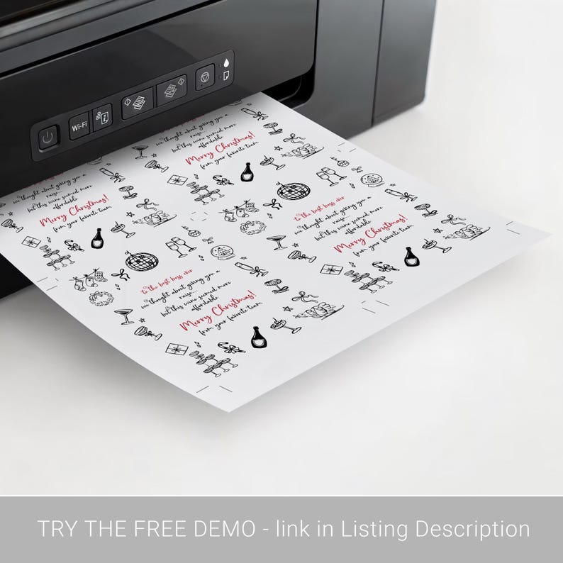 Funny Christmas Wine Label Template, Boss Gift (printable) - Etsy