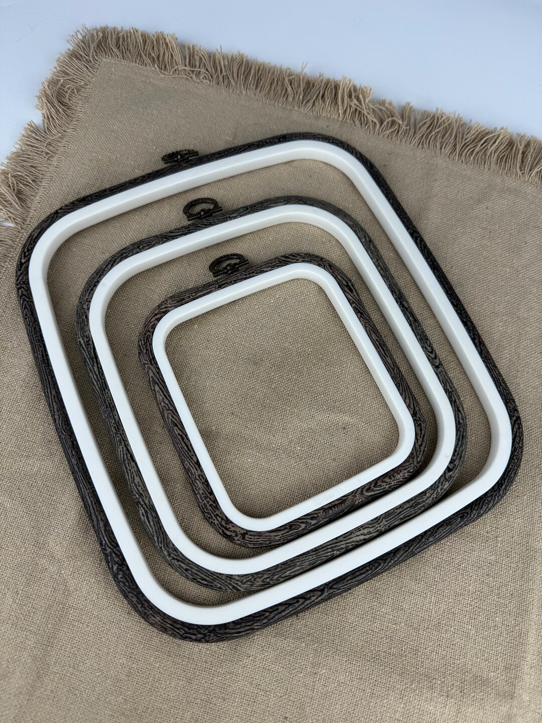 PLASTIC RECTANGLE EMBROIDERY Hoop, Cross Stitch Frame, Nurge Plastic ...