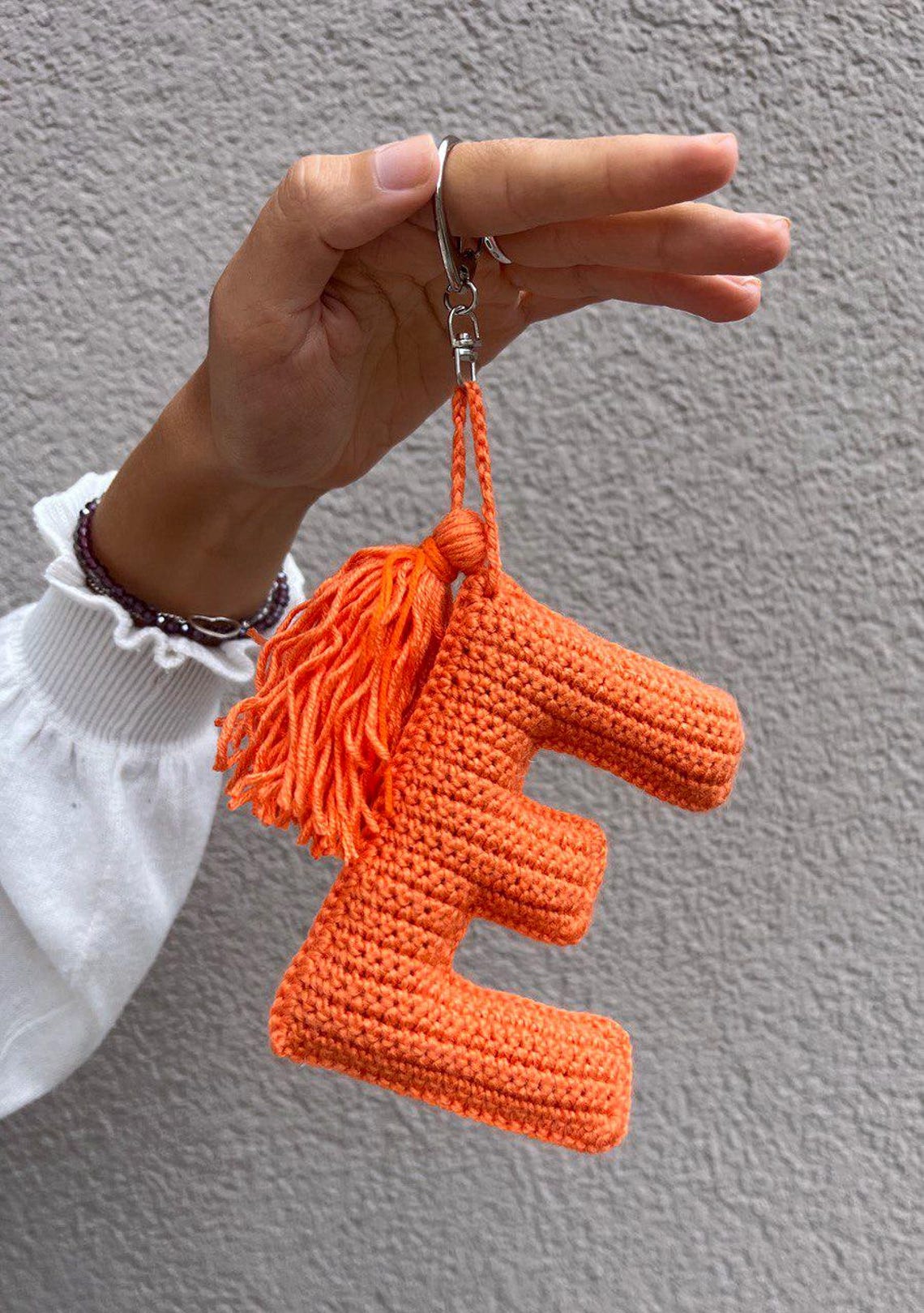 PDF Crochet Pattern "letter E Keychain", ***PDF Tutorial***, Digital ...