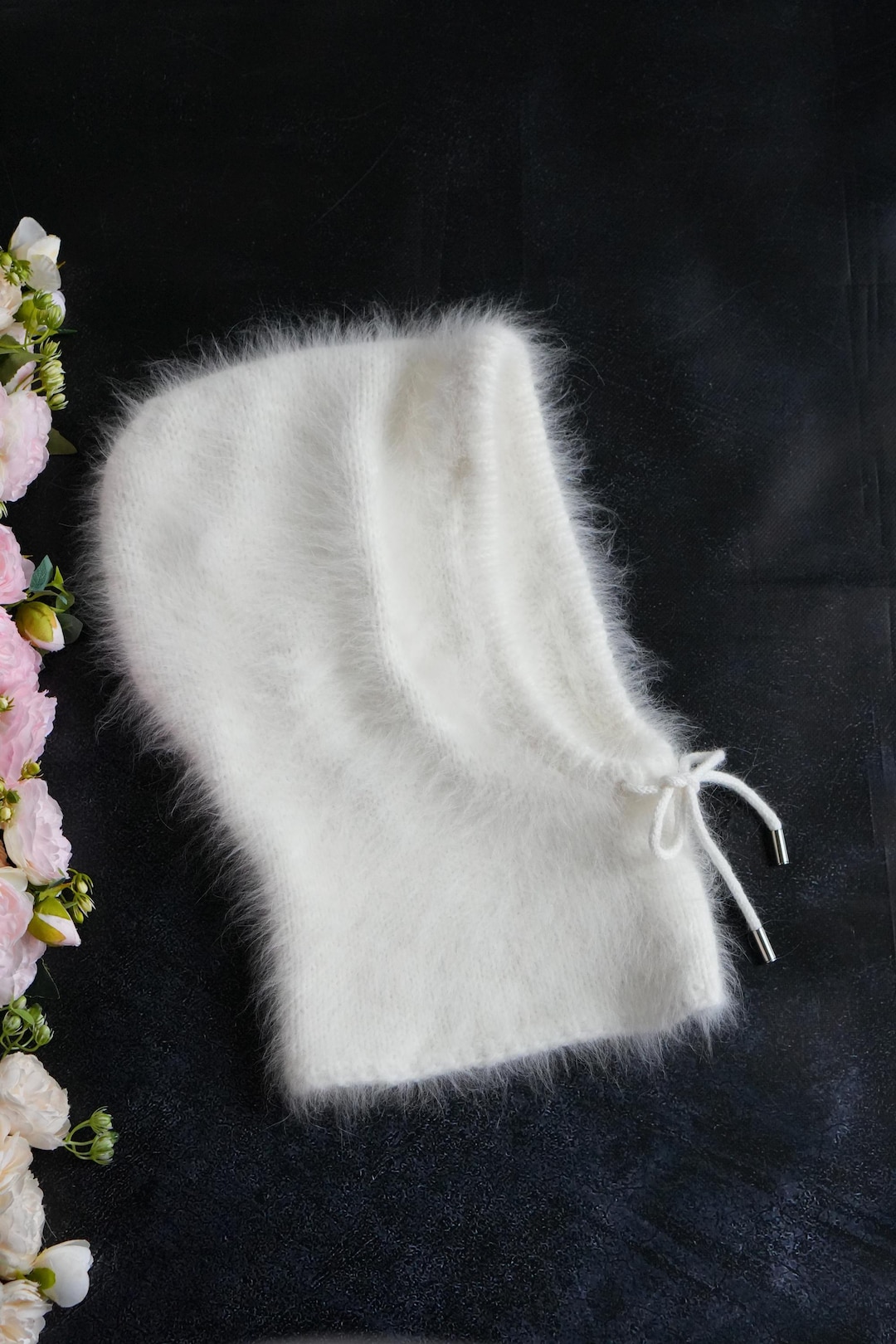 Handmade Italian Angora Hood: Soft, Warm, Adjustable - Fits 54-60cm - Etsy