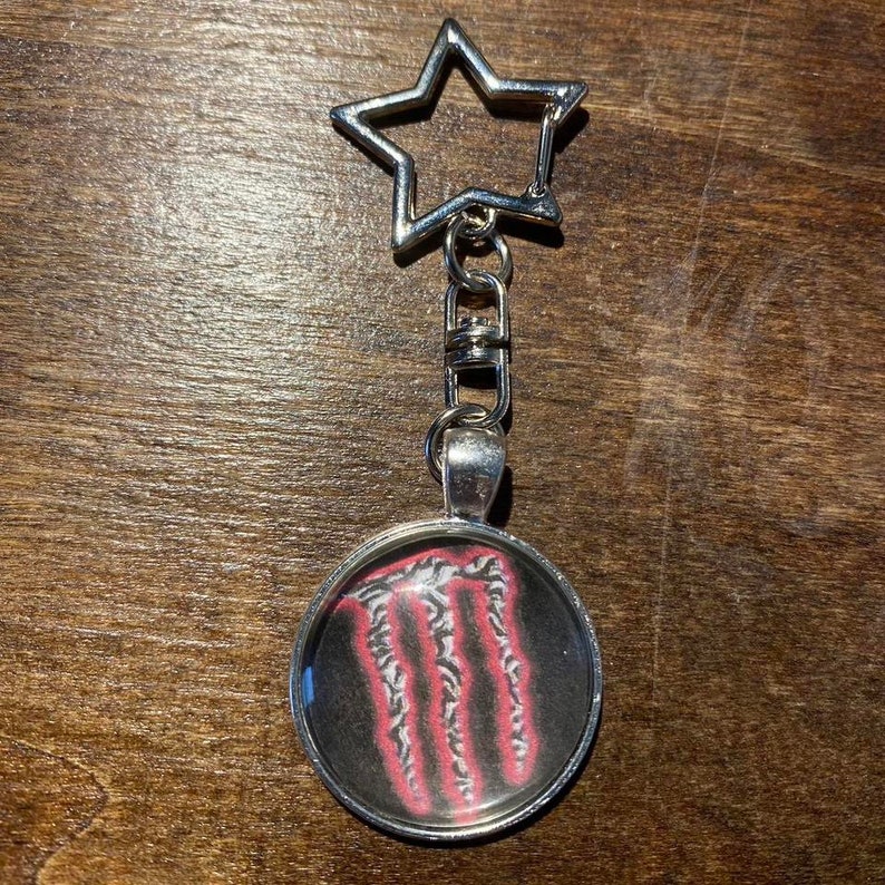 Pink Zebra Print Monster Energy Keychain - Etsy