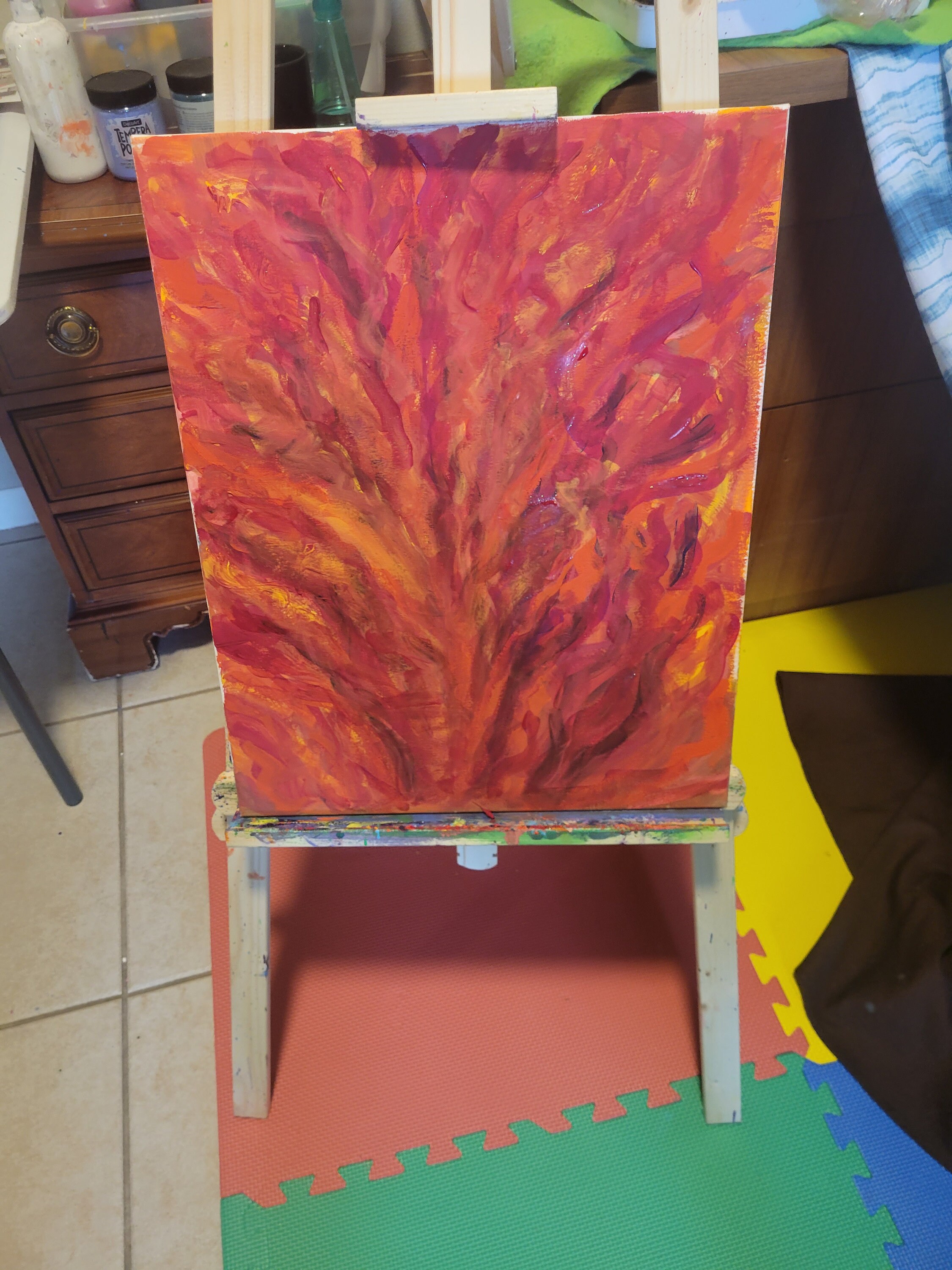 Anger Rising Abstract Original Art Canvas 16x20 Go Here to See the ...