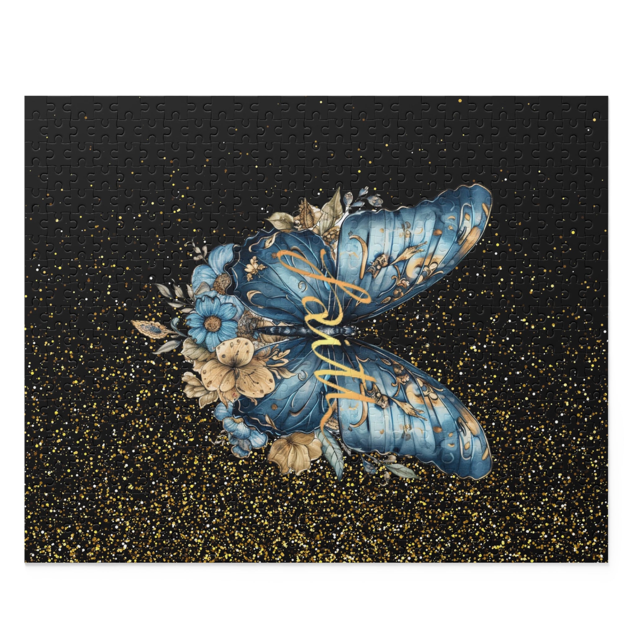 Faith Puzzle With Butterfly and Gold Dust Background, Christian Puzzle ...