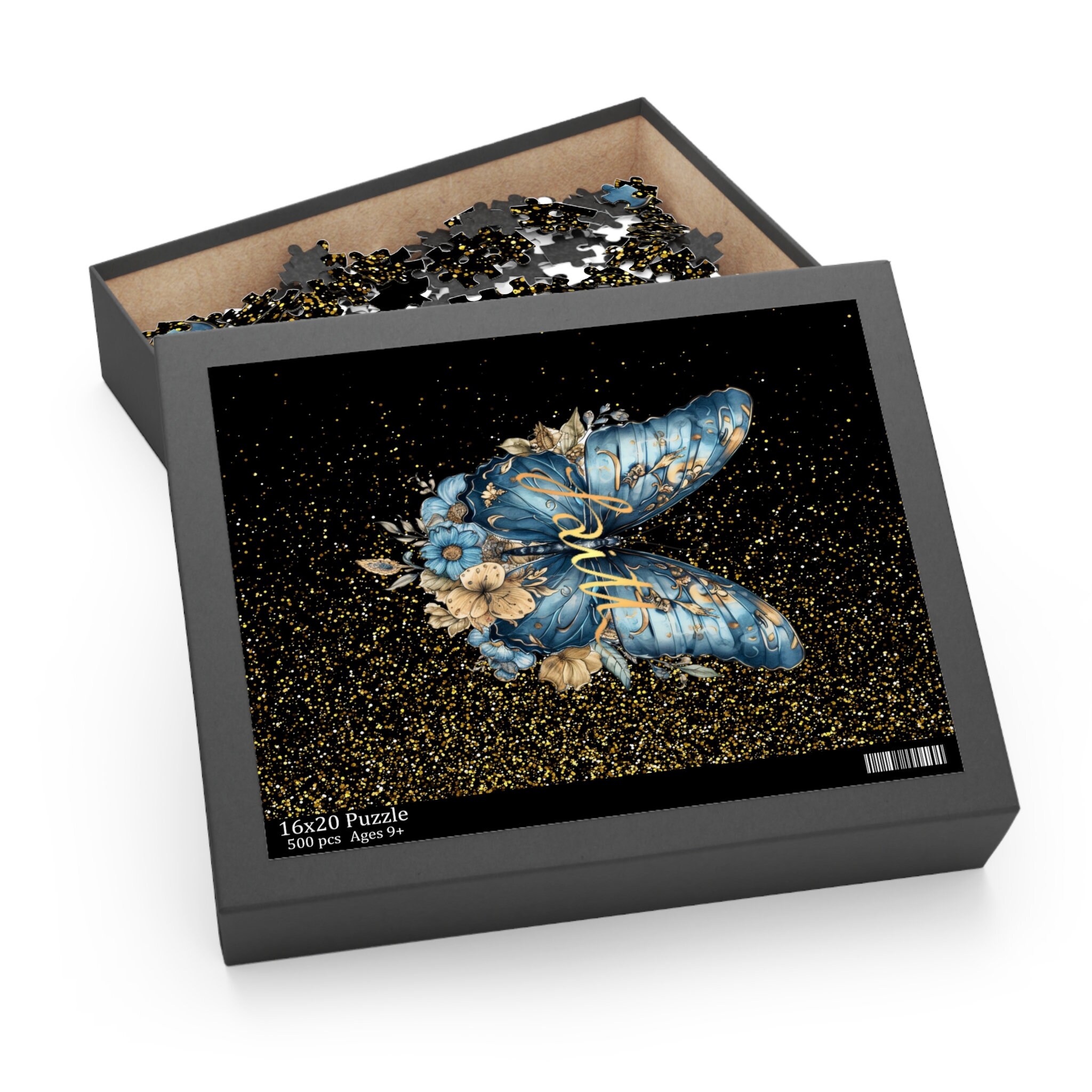 Faith Puzzle With Butterfly and Gold Dust Background, Christian Puzzle ...