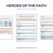 Heroes of the Faith Hebrews 11 Bible Insert Study Guide Bible Bookmark ...