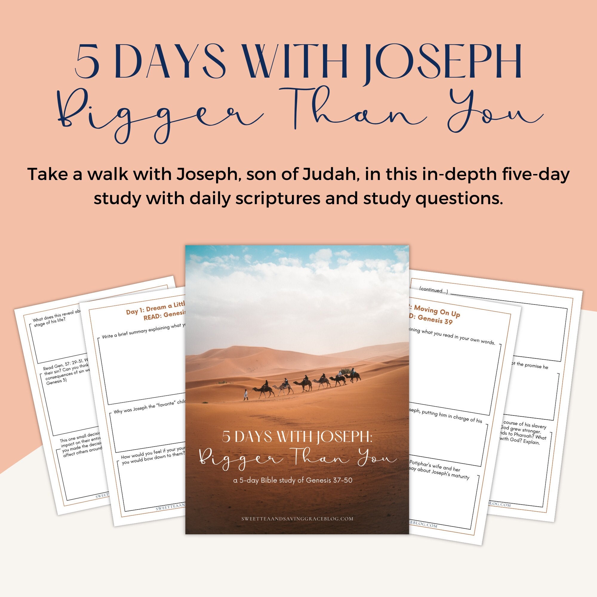 Joseph Bible Study: 5-day Christian Devotional (PDF Digital Download ...