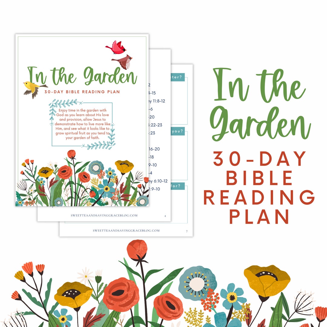 In the Garden 30-day Bible Reading Plan Workbook Daily Devotion Bible ...