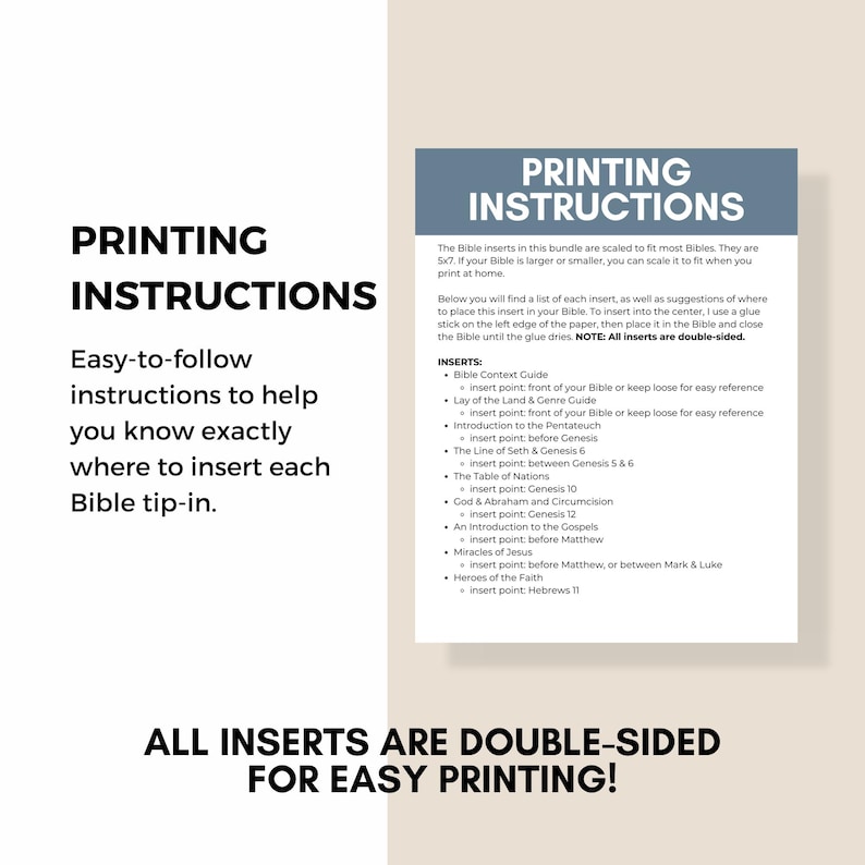 Masculine Bible Study Inserts: Christian Reference Guide (printed 5x7 ...