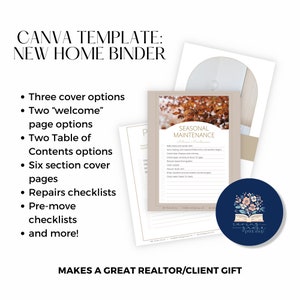 New Home Binder Canva Template: Realtor Closing Gift (digital File) - Etsy