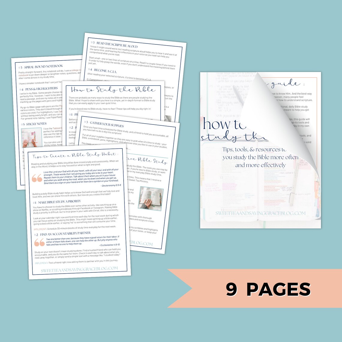 How to Study the Bible Guide Bible Study Tips and Methods PDF Digital ...