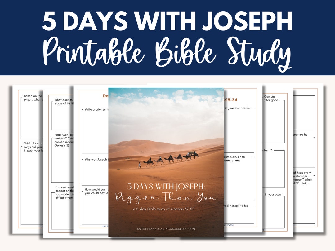 Joseph Bible Study: 5-day Christian Devotional (PDF Digital Download ...