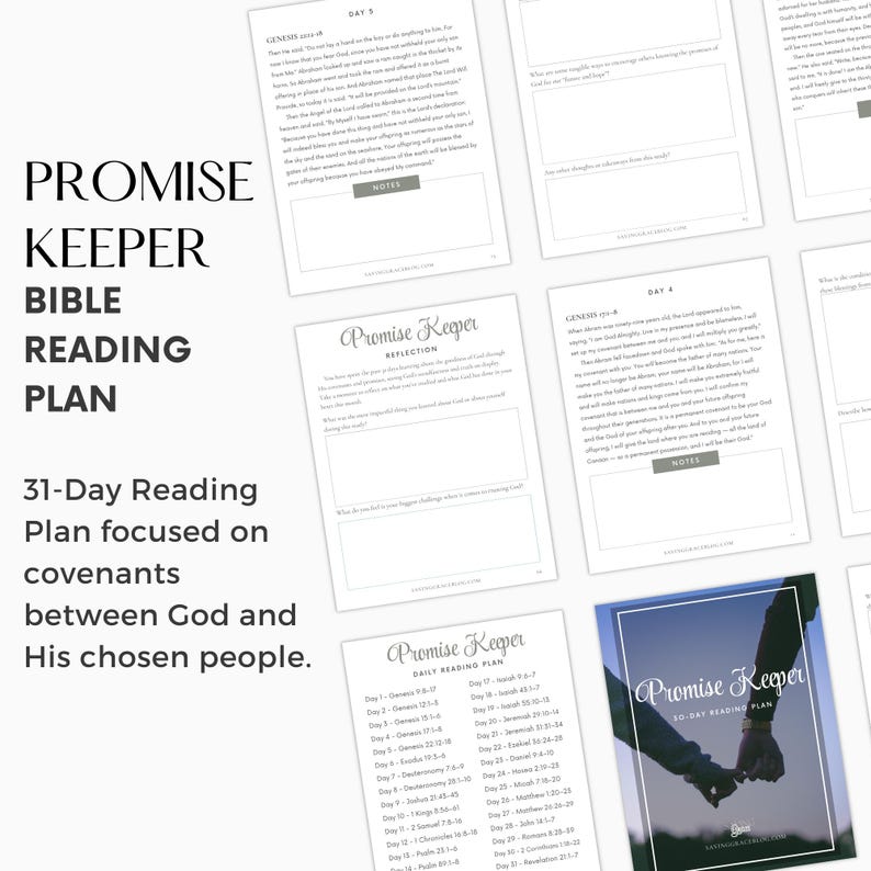 Promise Keeper 31-day Bible Reading Plan: Daily Devotion (PDF Digital ...