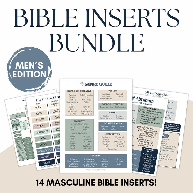Bible Inserts Men - Etsy