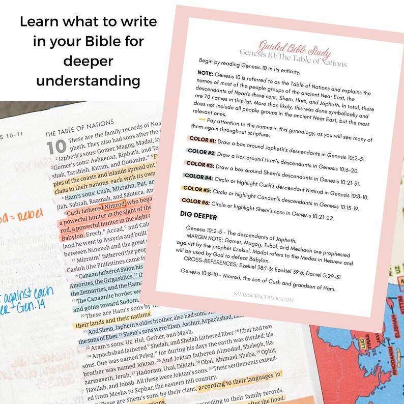 Genesis 1-11 Guided Bible Study: Printable Workbook (PDF) - Etsy