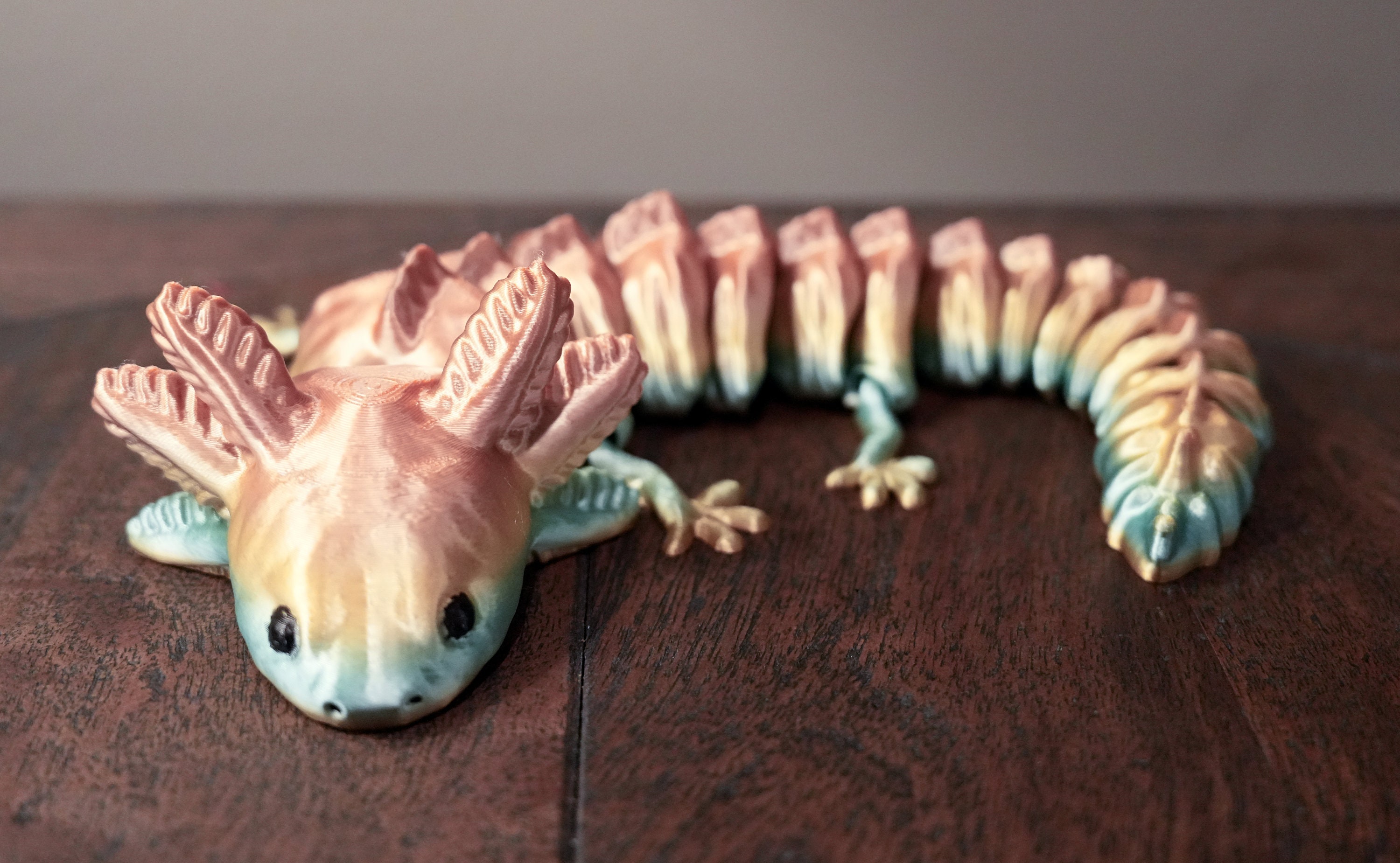 Foot-long Axolotl 3d Printed Flex Toy - Etsy