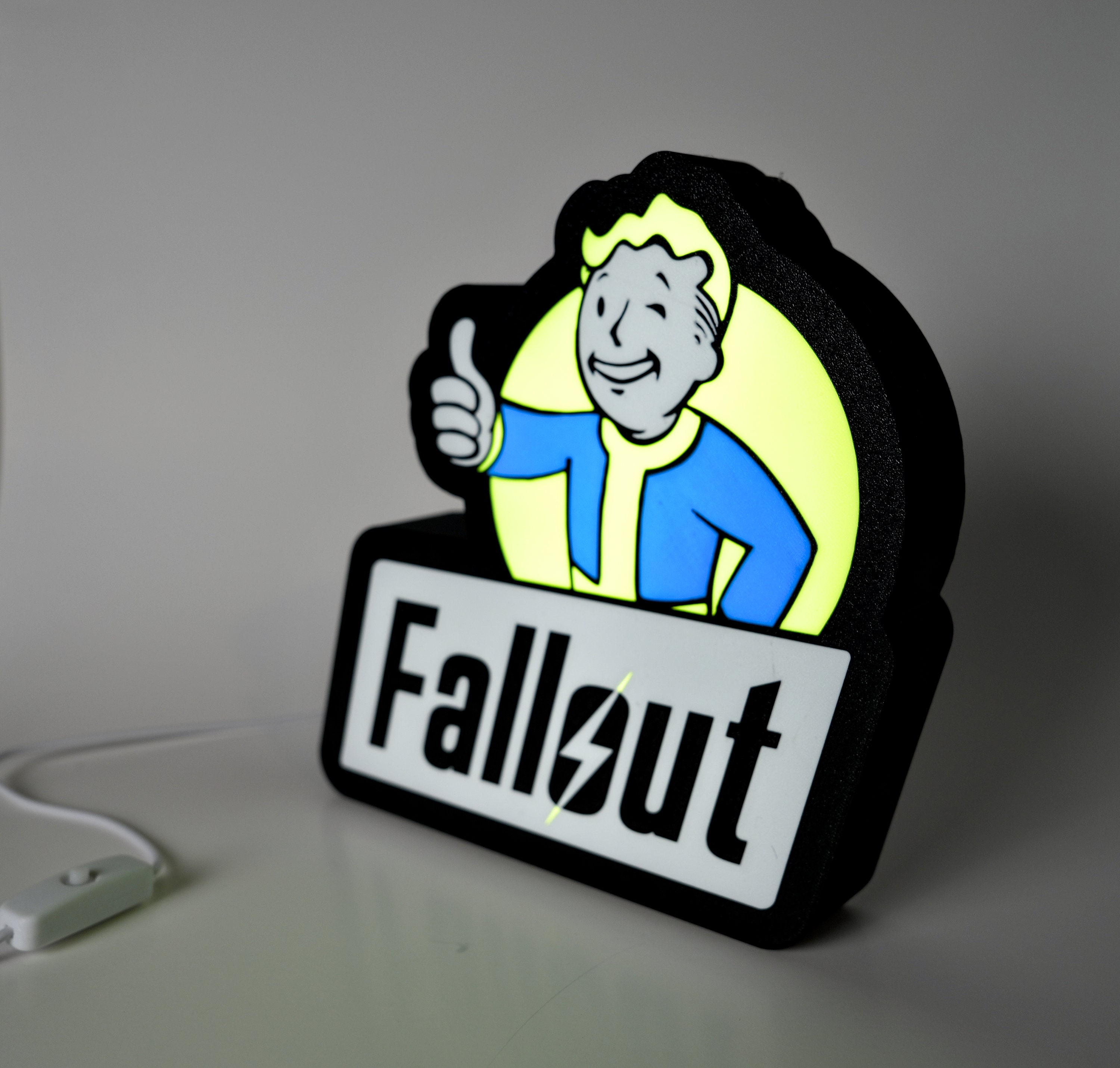Fallout LED Lightbox Vault Boy Fallout 4 Birthday Gift Ideas Gamers ...
