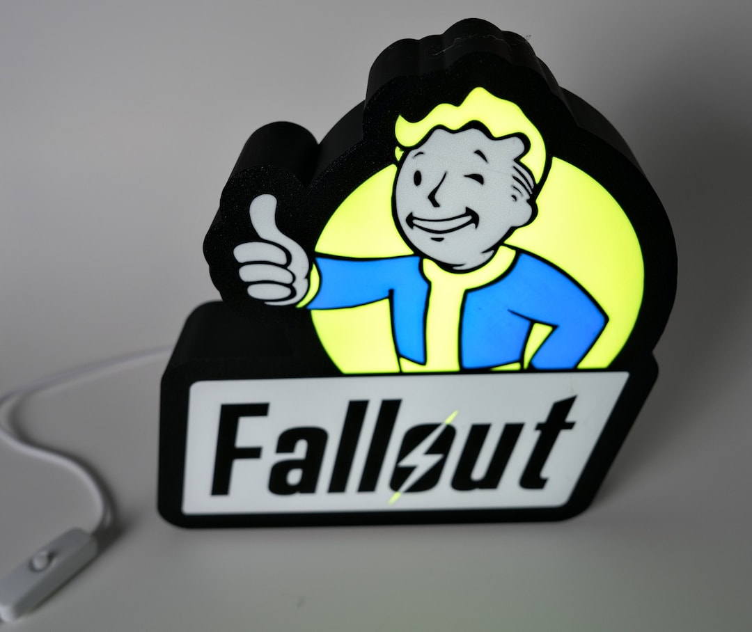 Fallout LED Lightbox Vault Boy Fallout 4 Birthday Gift Ideas Gamers ...