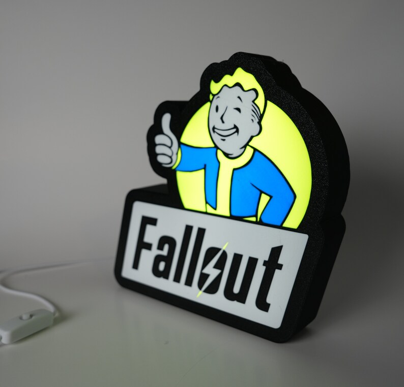 Fallout LED Lightbox Vault Boy Fallout 4 Birthday Gift Ideas Gamers ...
