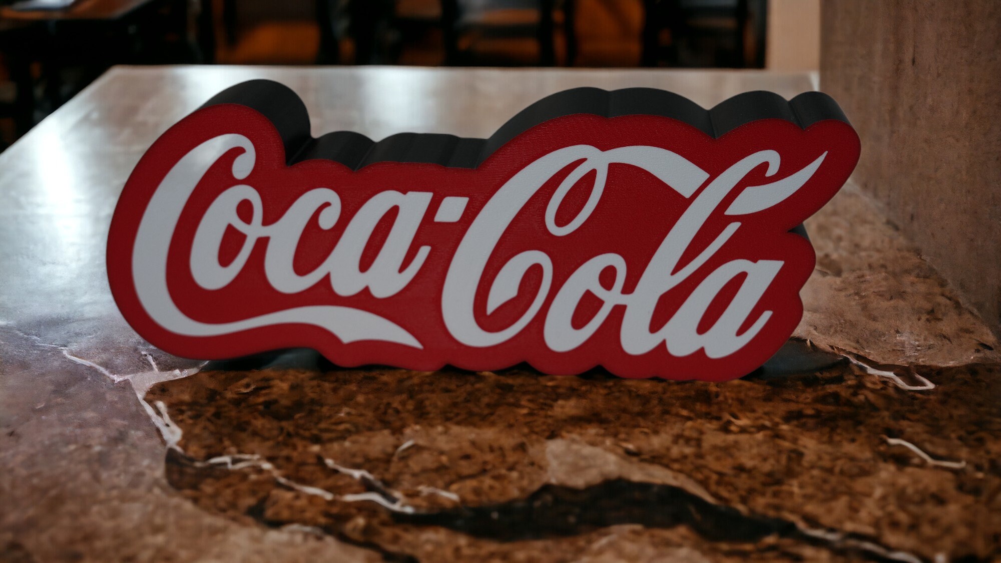 Coca Cola 3D Printed Lightbox LED Classic Red White Birthday Gift Idea ...