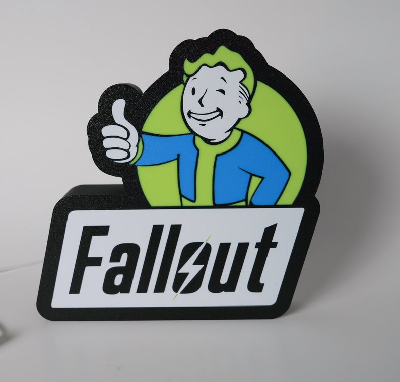 Fallout LED Lightbox Vault Boy Fallout 4 Birthday Gift Ideas Gamers ...