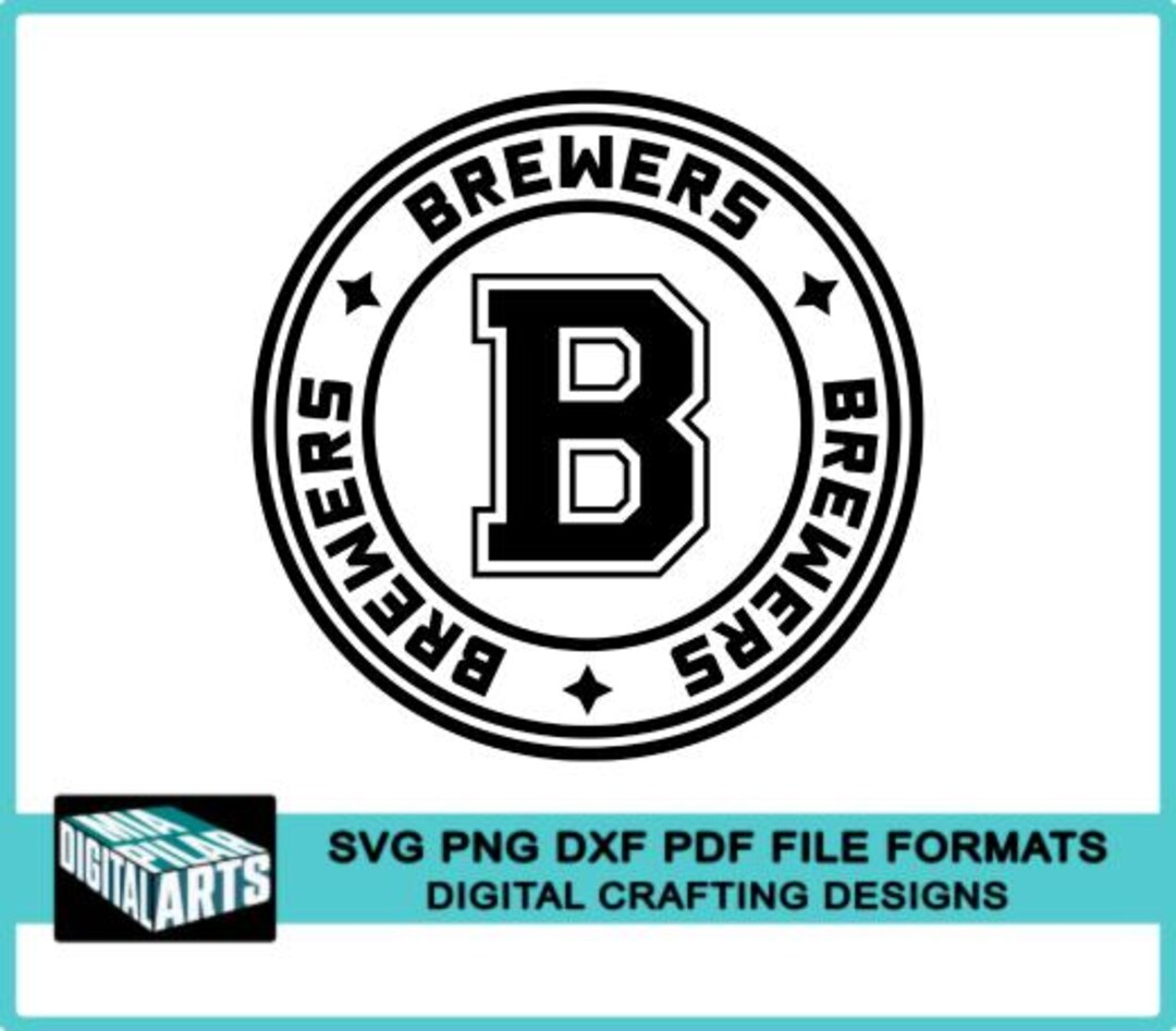 Brewers T-shirt Svg,svg Dxf Pdf Png Files,cricut,silhouette,brewers ...
