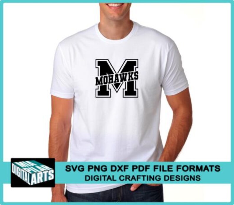 Mohawks T-shirt Svg,svg Dxf Pdf Png Files,cricut,silhouette,mohawks ...