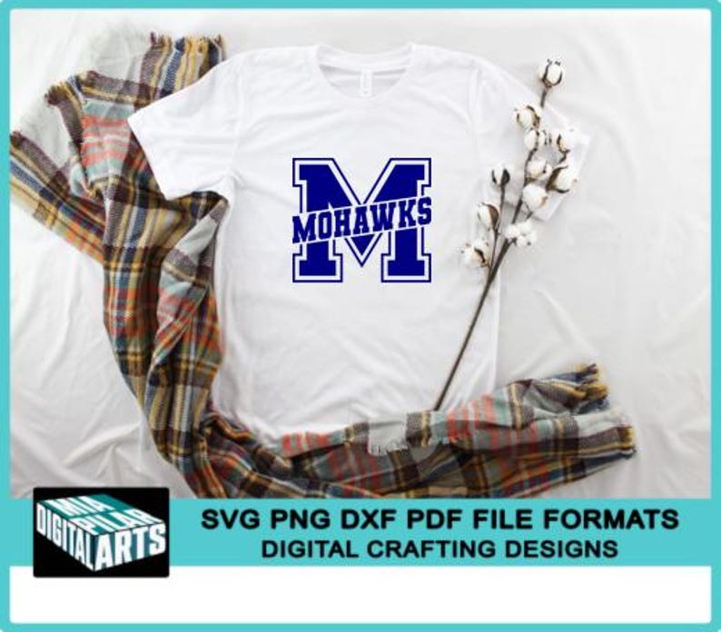 Mohawks T-shirt Svg,svg Dxf Pdf Png Files,cricut,silhouette,mohawks ...