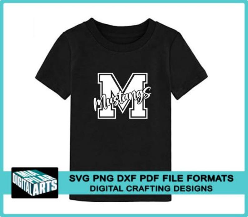 Mustangs Svg,svg Dxf Pdf Png Files,cricut,silhouette,mascot,school ...
