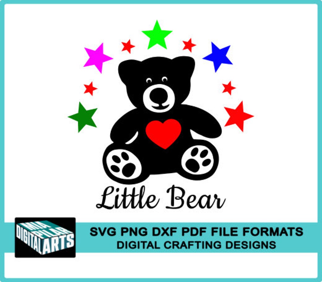 Oso pequeño svg, archivos svg dxf pdf png, archivos cortados, archivos ...