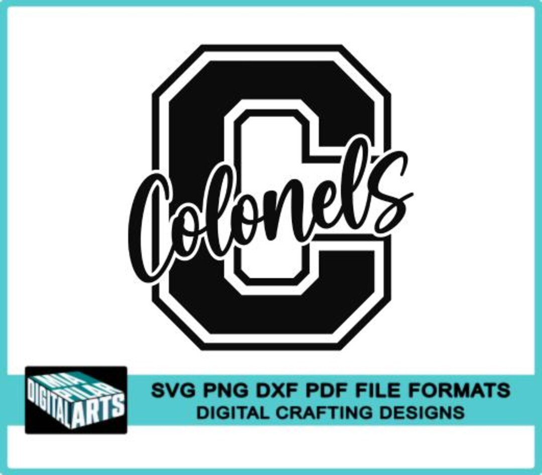Colonels Svg,svg Dxf Pdf Png Files,cricut,silhouette,mascot School ...