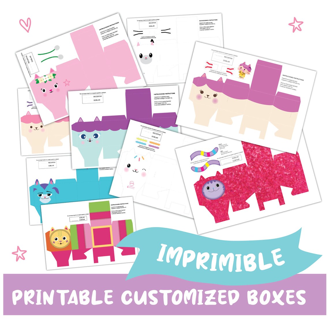 CAJAS boxes gabi y la casa de muñecas - Etsy España