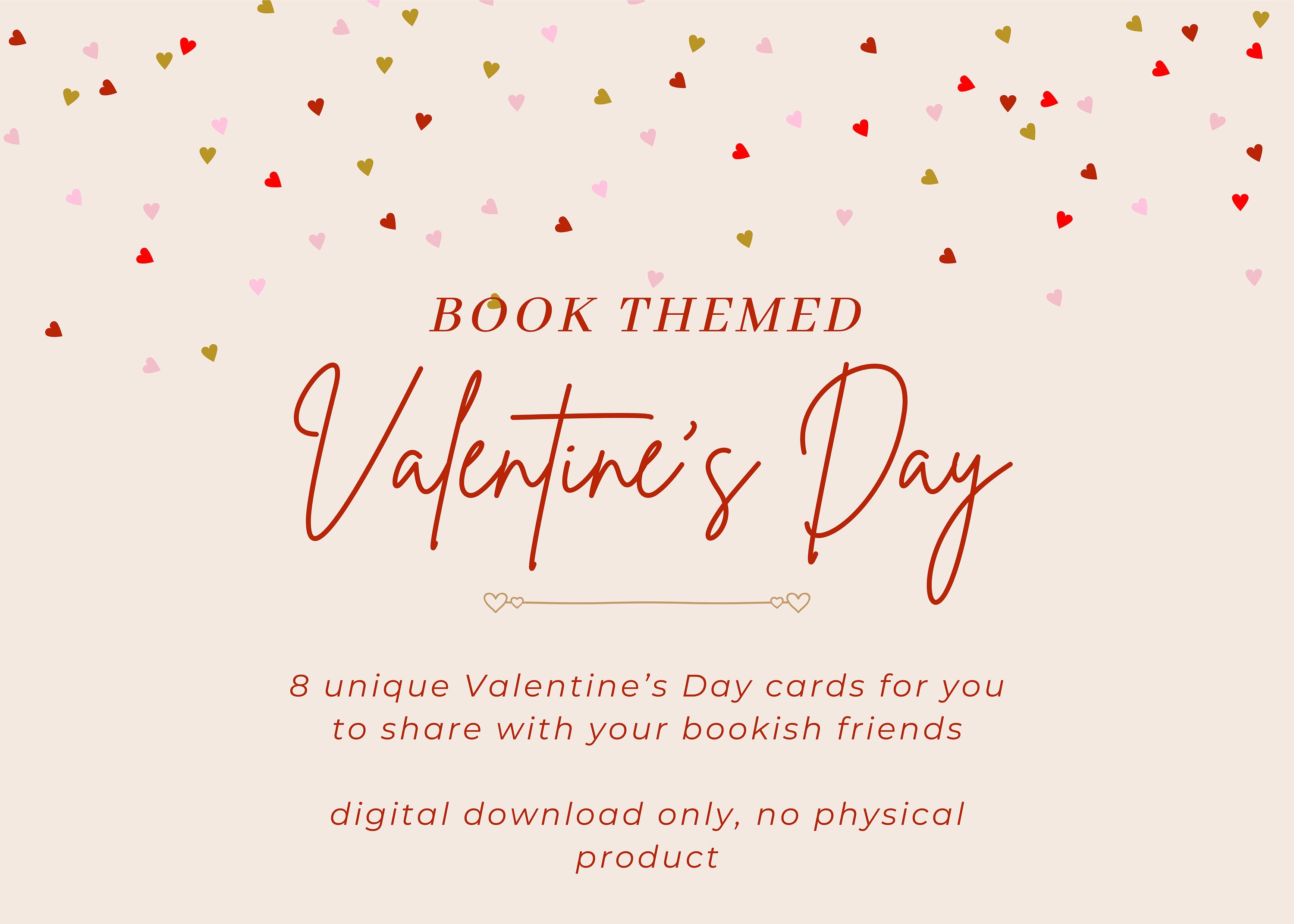 Book Themed Digital Valentines Day Cards - Etsy